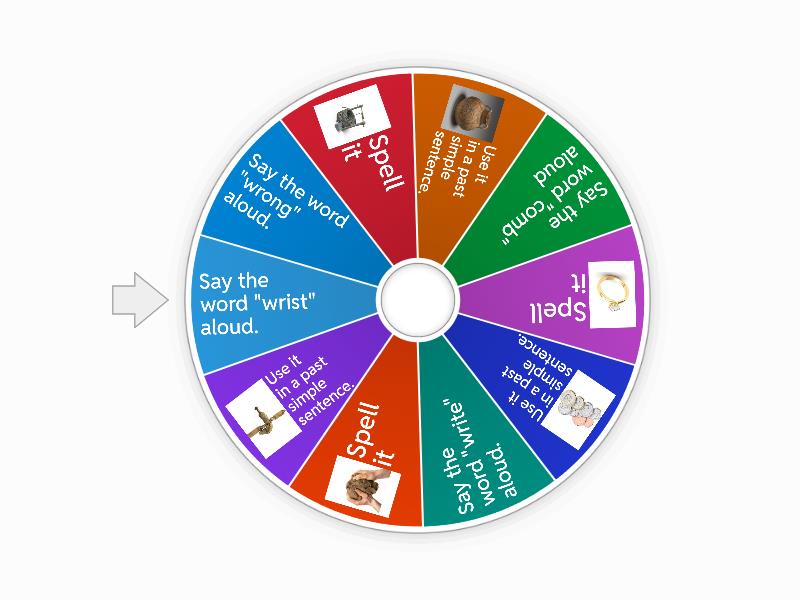 Spin & Say – Phonics and Historical Finds - Spin the wheel