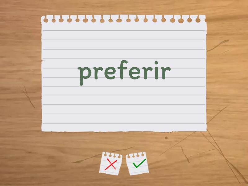 Verbos con cambio radical - Flash cards