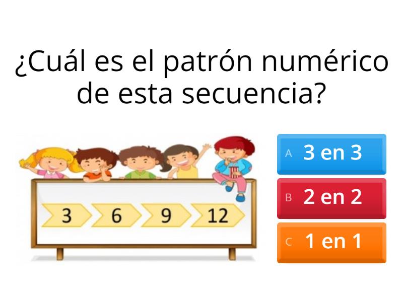 Patrones de secuencias numéricas - Quiz