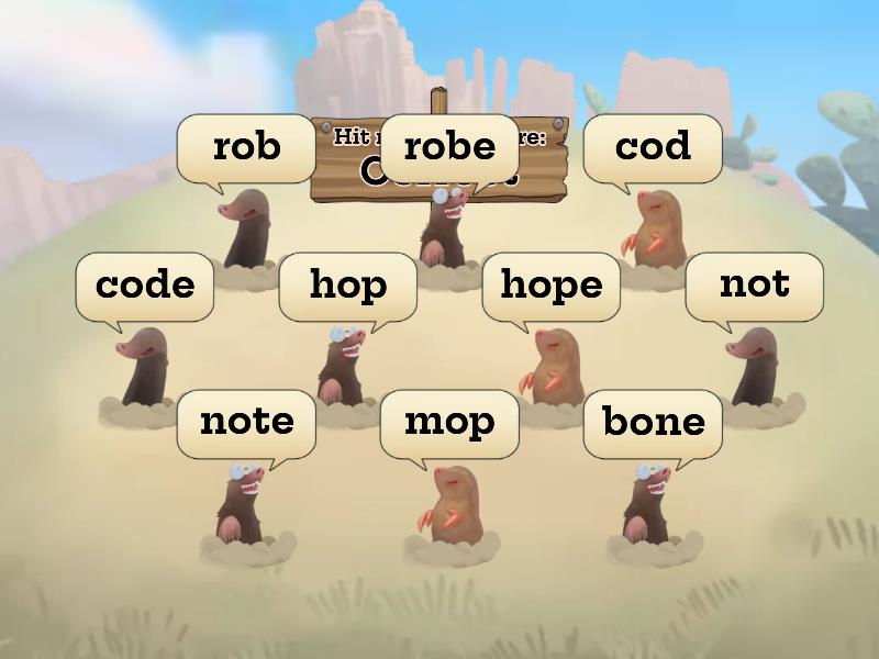 Phonics O - Whack-a-mole