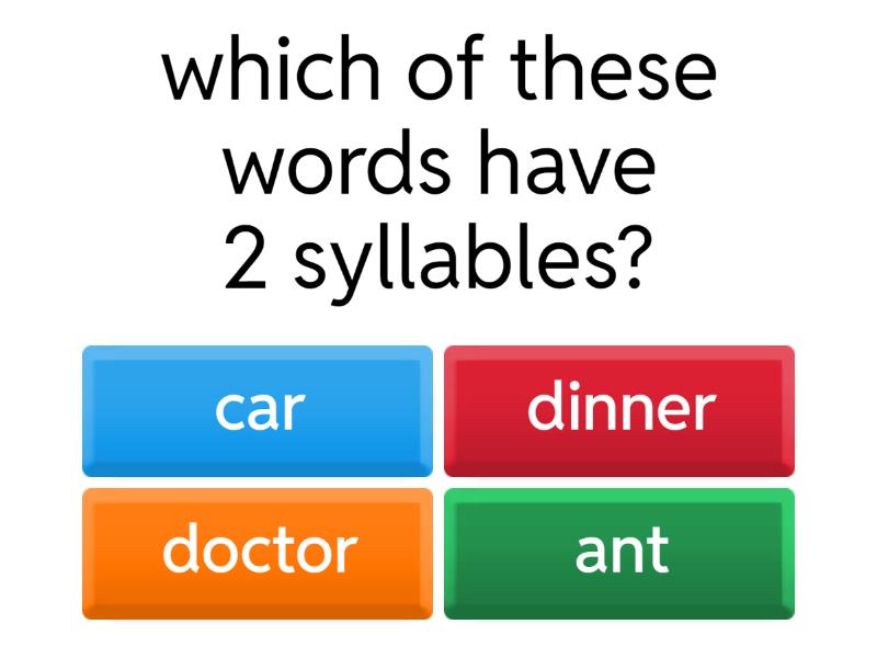 syllables open closed - Quiz