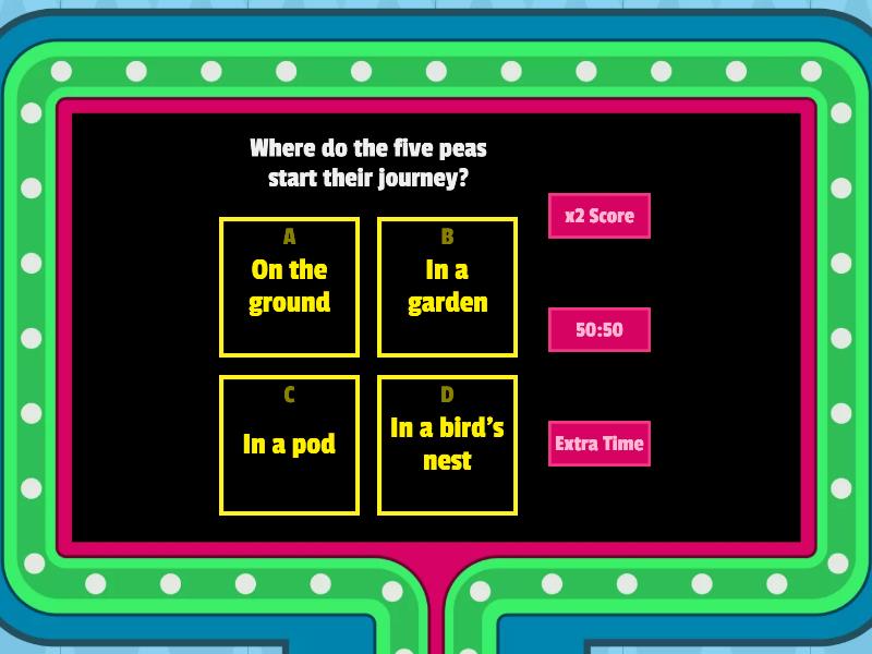 The Five Peas - Gameshow quiz