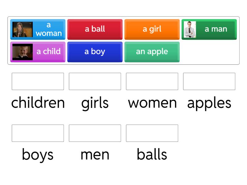 Irregular Plural Nouns - Match up