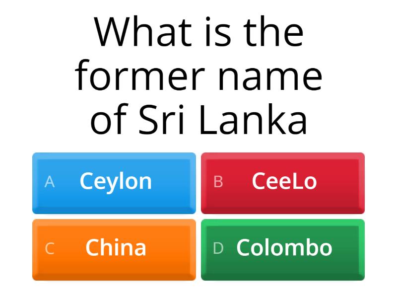 Sri Lanka - Quiz
