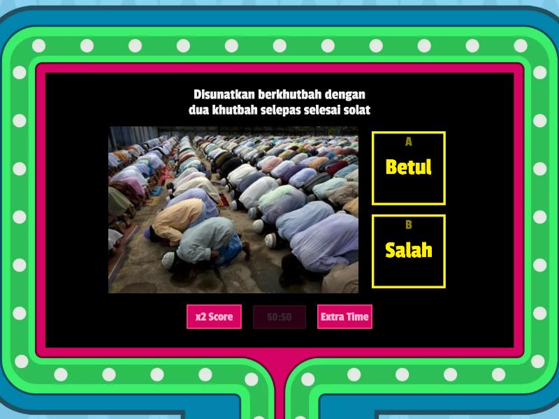 PAI T3- KAIFIAT, RUKUN DAN SYARAT SAH KHUTBAH HARI RAYA - Gameshow quiz