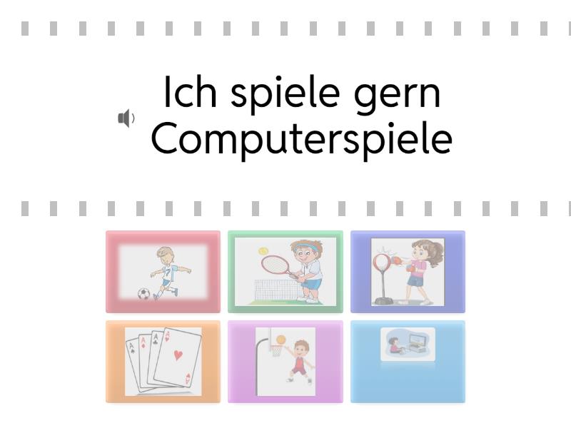 Was spielst du gern? - Die passende Antwort