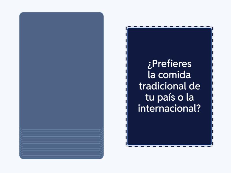 Preguntas la comida - Speaking cards
