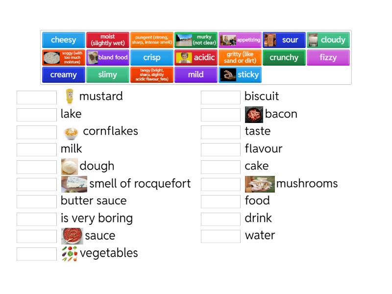 Unit8_Collocations_Describing taste - Match up