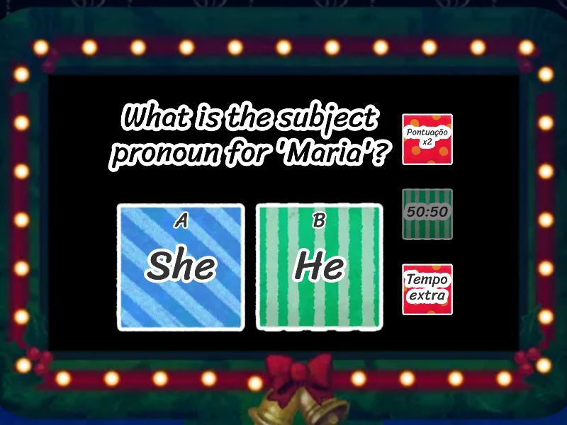Subject Pronouns in English 01 - Game show de TV