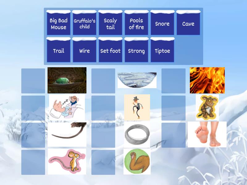 The Gruffalo's Child Vocabulary - Match up