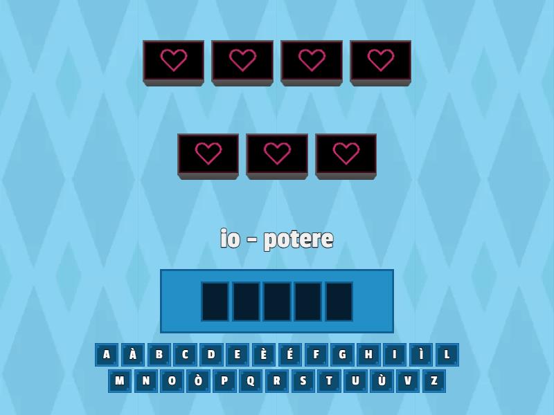 Potere - volere - dovere - Italiano L2 LS - Hangman