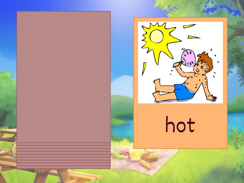 Academy Stars 1. Unit 8. Weather words + - Speaking cards