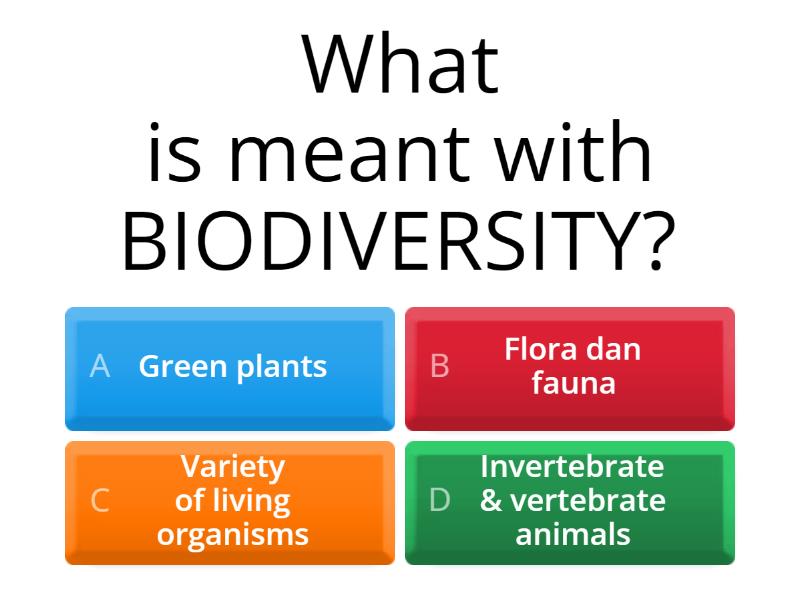 CHAPTER 1 : BIODIVERSITY (Science FORM 2) - Quiz