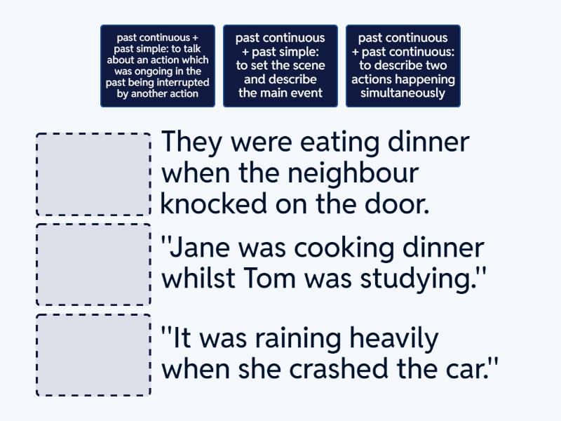 Past tenses - combinations and functions - Match up