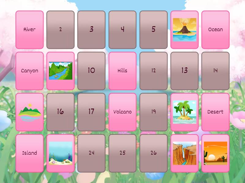 Landforms - Matching pairs
