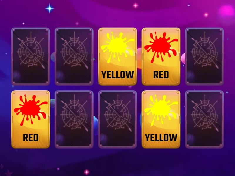5 COLORS - MEMORY GAME - Matching pairs