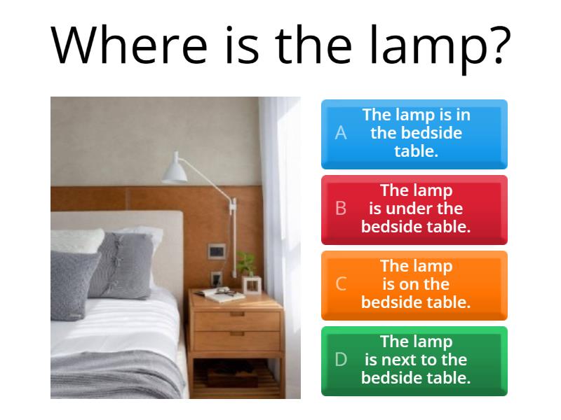 Prepositions of place A1 - Quiz