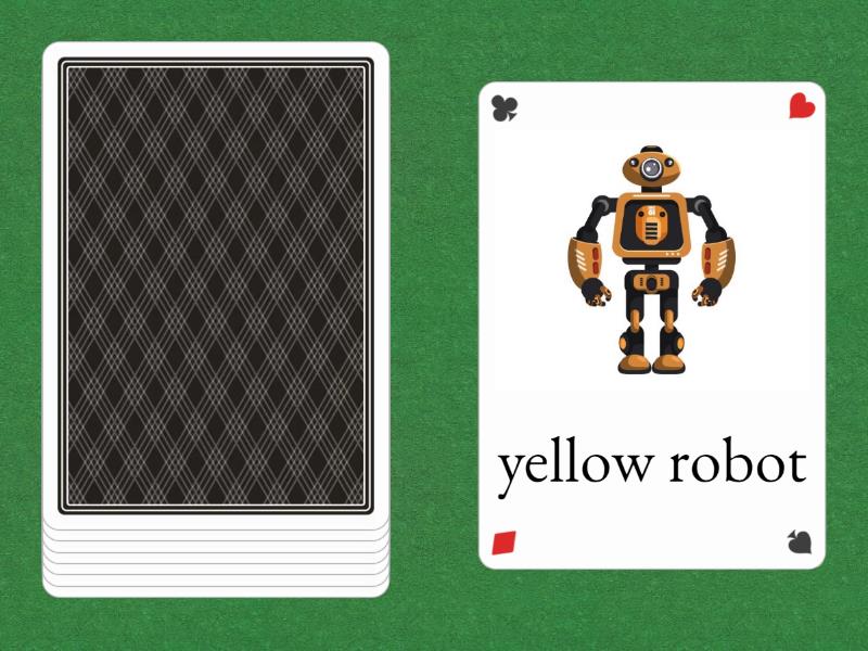 robots by colours - Speaking cards