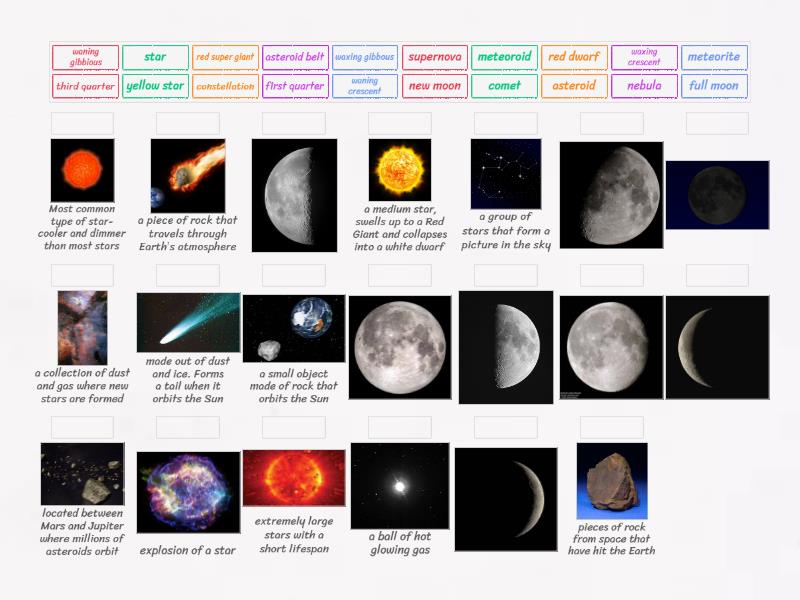 Solar System review - Match up