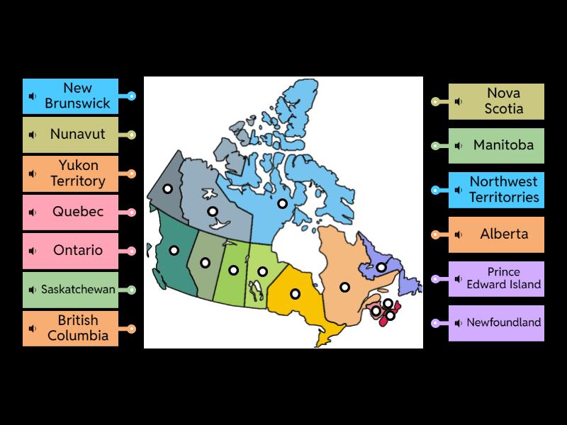 Label Canada's Map: Provinces and Territories - Labelled diagram