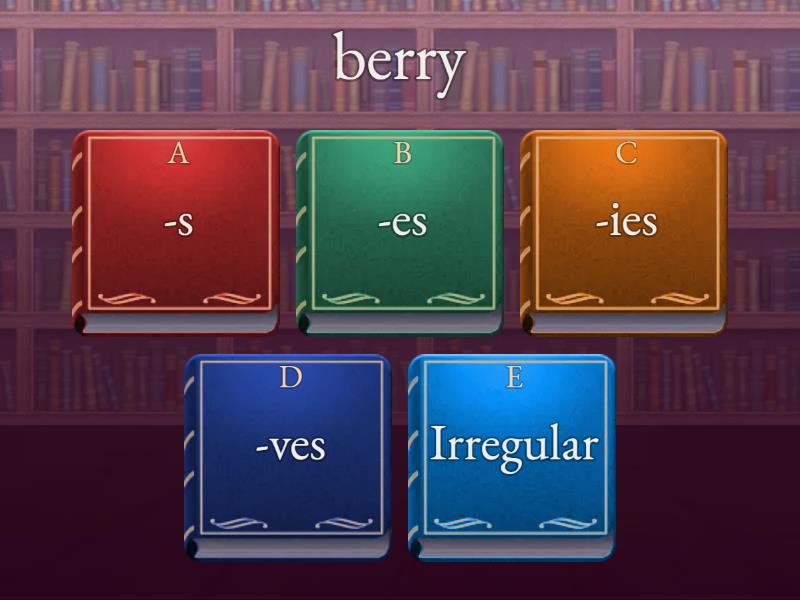 plurals s, es, ies, ves - Викторина