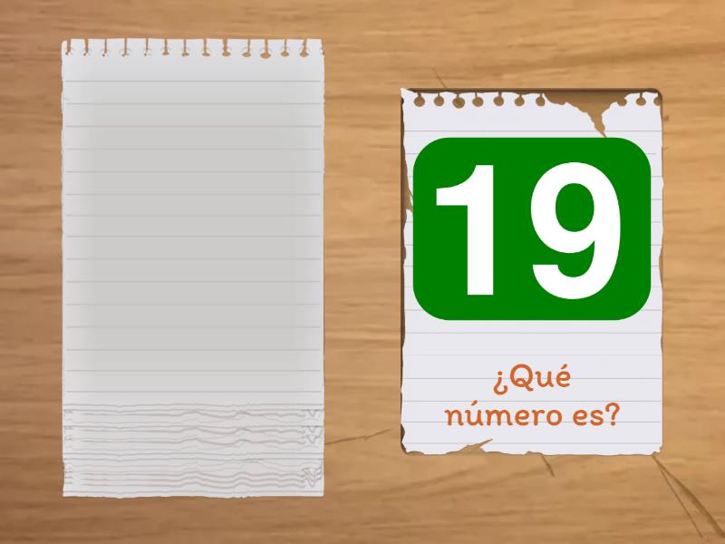 LOS NUMEROS - Speaking cards