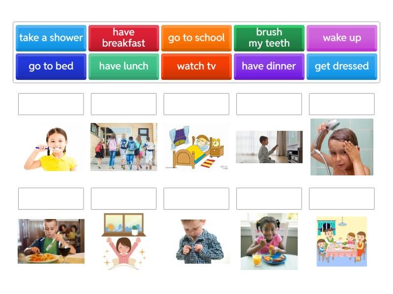 Daily routines - Match up
