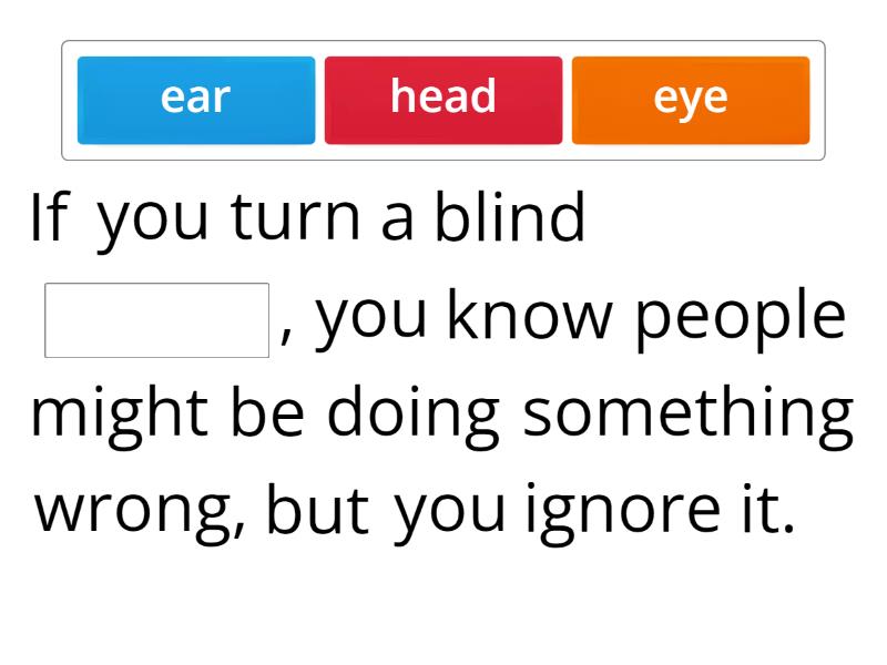 Missing body parts - Complete the sentence