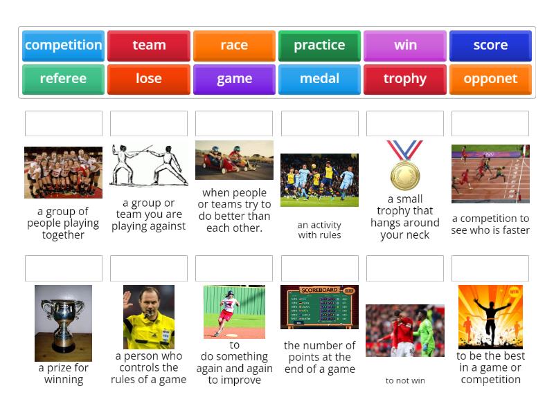 Competition Vocabulary - Match up