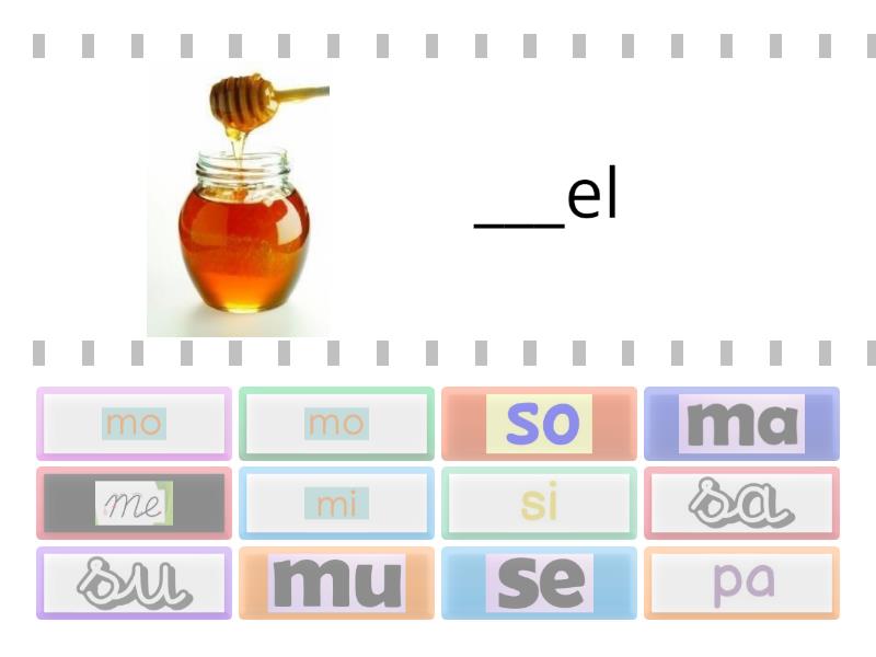 Sílabas con "m, s, p, t" - Find the match
