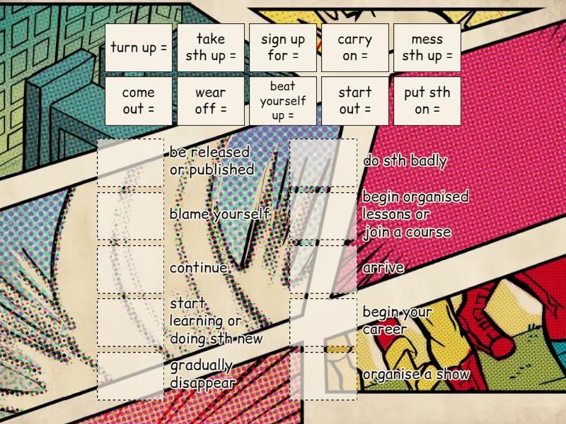 Focus 3. 7.1. WORD STORE 7C | Phrasal verbs - Match up