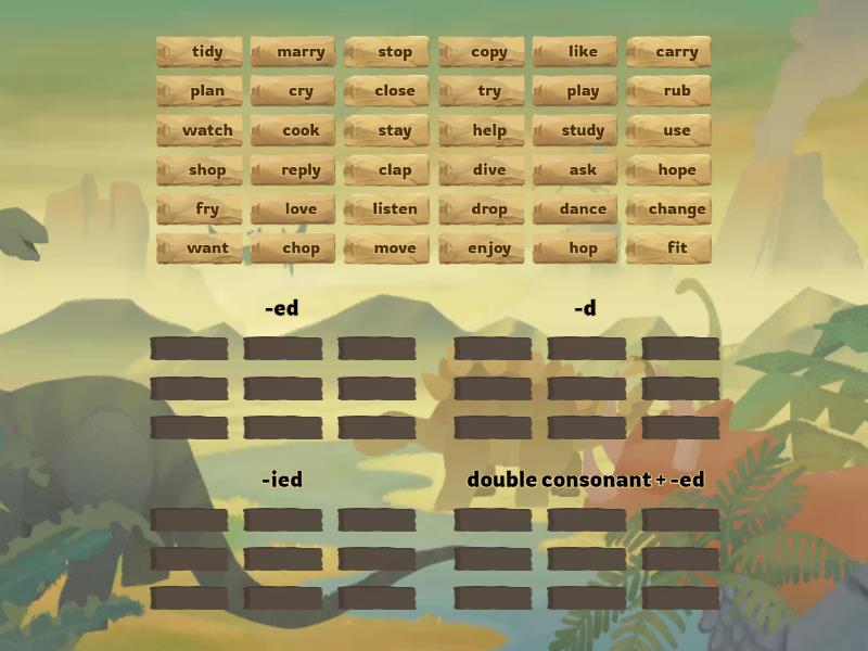 Adding -ed - Group sort