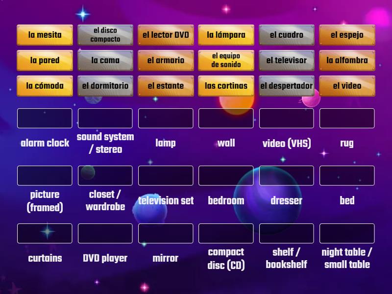 Autentico 1 Unit 6A - Match up