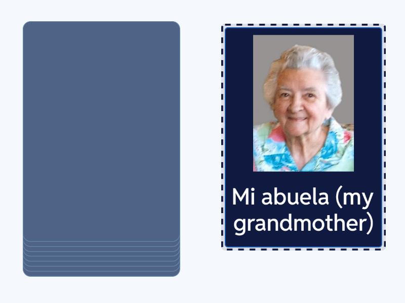 La familia - flashcards - Speaking cards