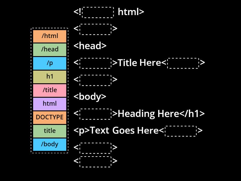 HTML Jumble - Complete the sentence