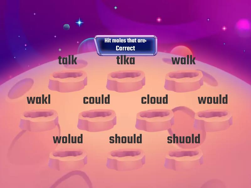 Q2.1st Grade UFLI Heart Words - Whack-a-mole