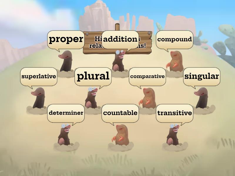 Parts of speech (Unit 1) - Whack-a-mole