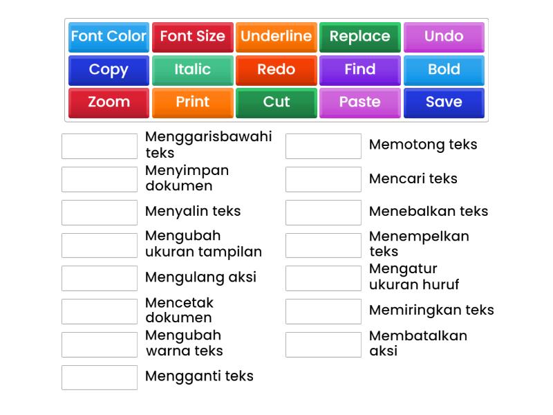 Fungsi Toolbar dan Ikon Microsoft Word - Match up