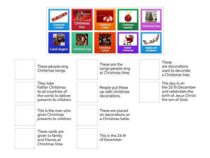 Christmas Language - Match up