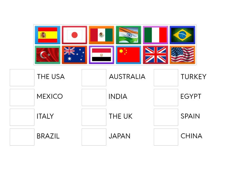 COUNTRIES - Match up