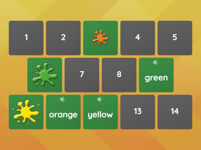 Kid's Box 1, Unit 1 Colors (memo) - Matching pairs