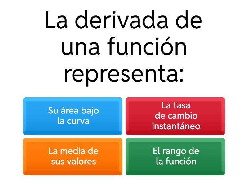 Introducción a la Derivada como Tasa de Cambio - Cuestionario