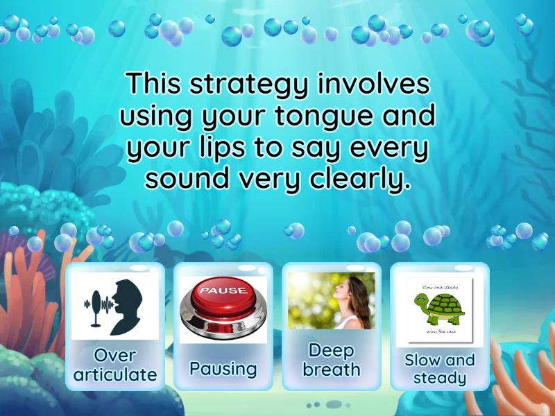 Clear Speech Strategies - Find the match