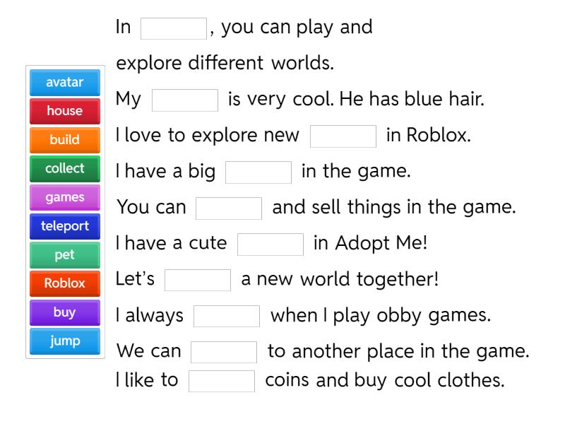 Roblox - Complete the sentence