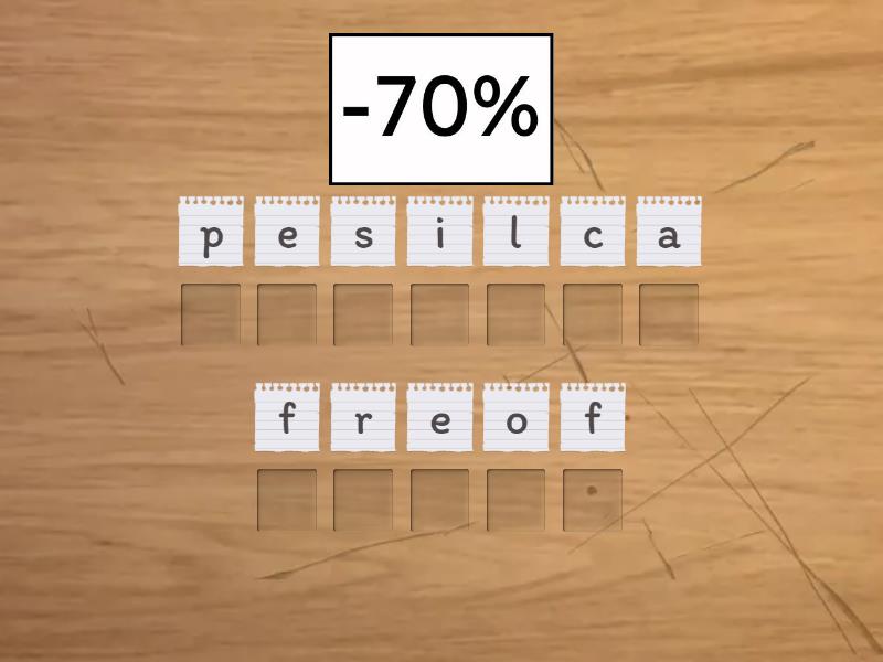 2.1 Shopping: vocabulary (6b) - Anagram