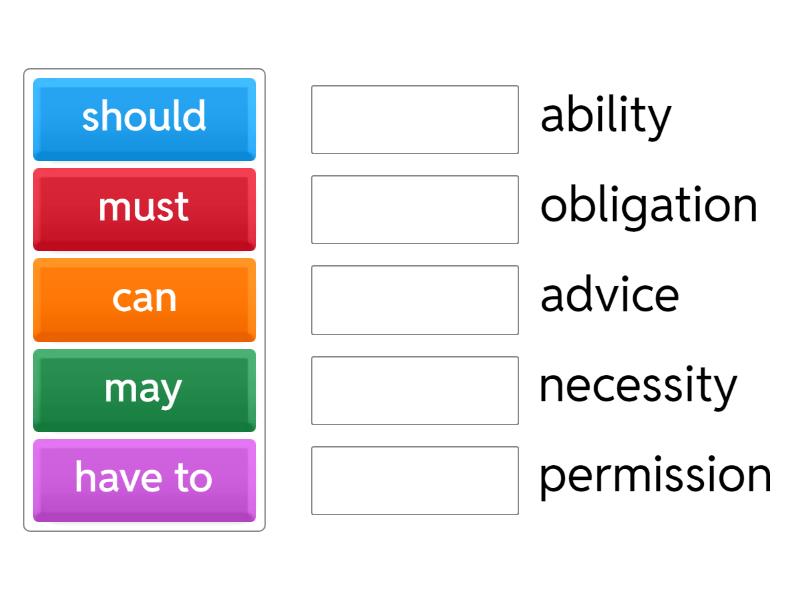 Modal verbs (Match) - Match up