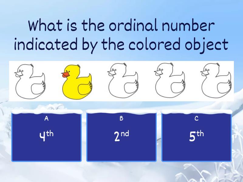 Ordinal Number - Quiz Ordinal Number - Quiz