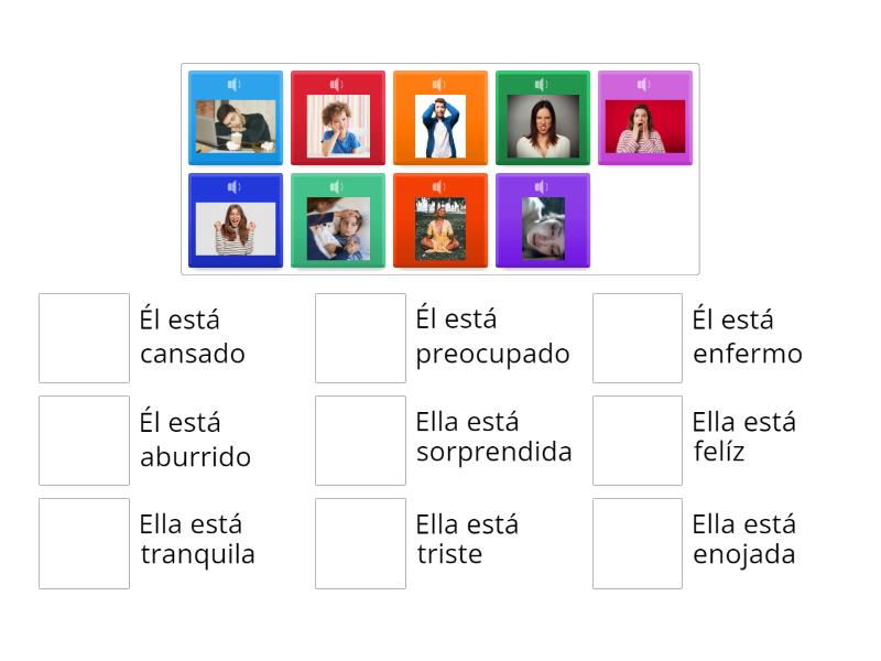 Feelings and conditions in Spanish - Match up
