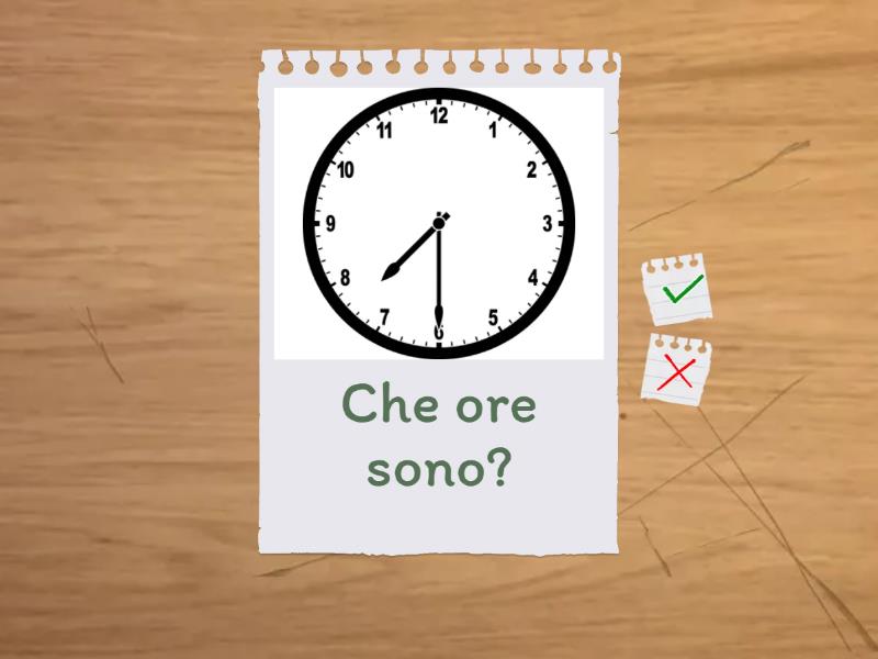 Che ore sono? - Flash cards