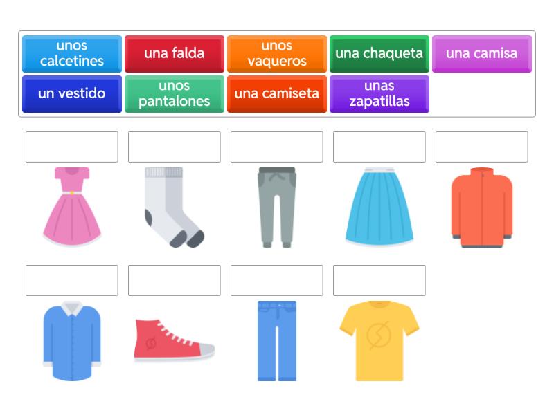 La ropa (clothes) - Match up